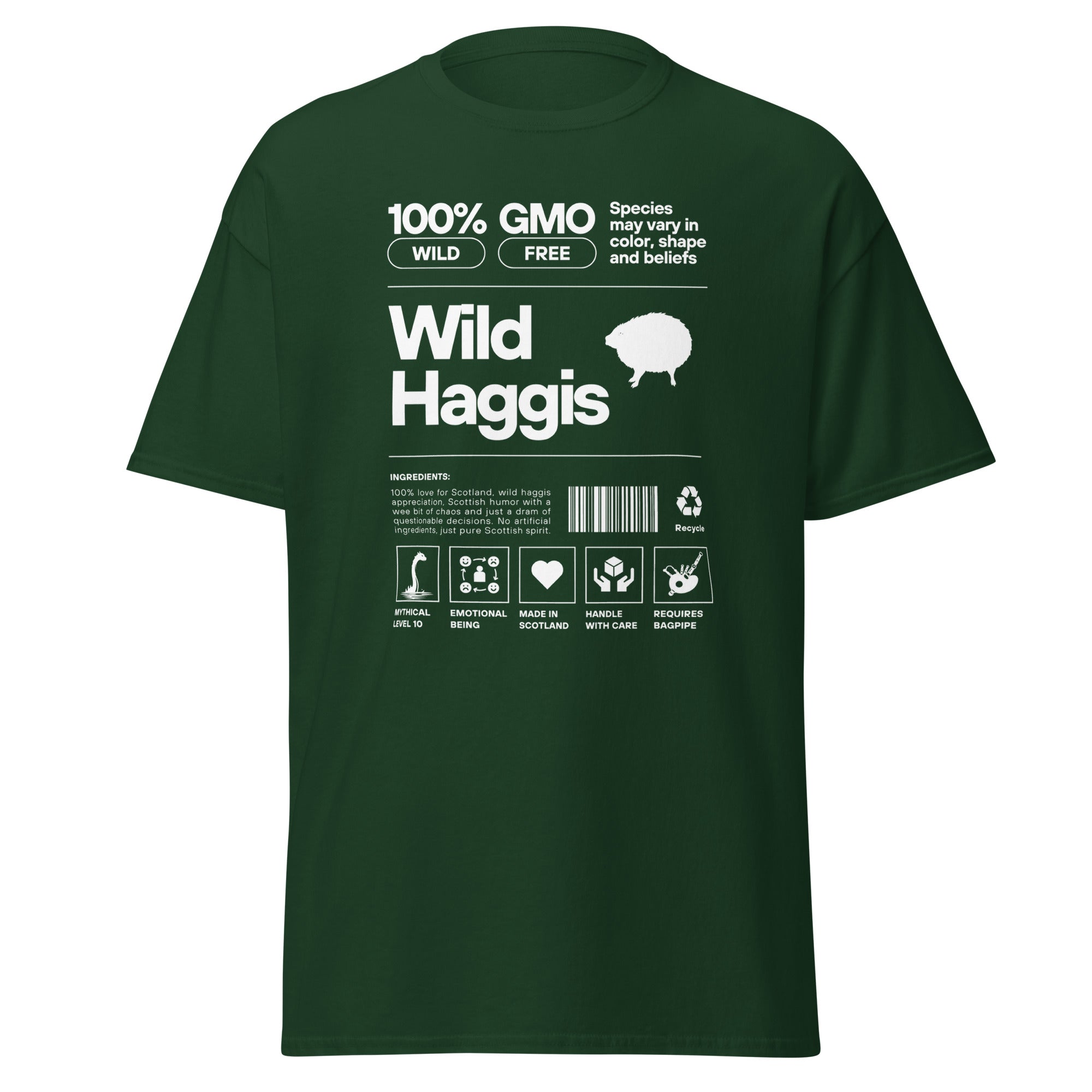 100% Wild Scottish Spirit | Wild Haggis Unisex T-Shirt – Haggis ...